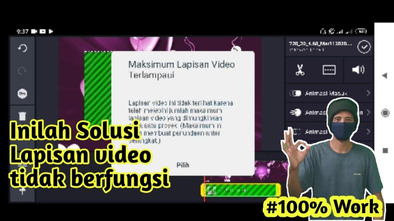 Cara mengatasi tidak bisa tambah lapisan video di kinemaster | 100% ...