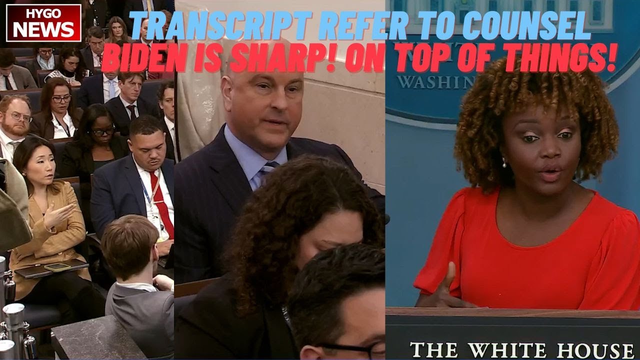 KJP: Interview Transcript refer you to WH counsel, Biden is sharp! on ...