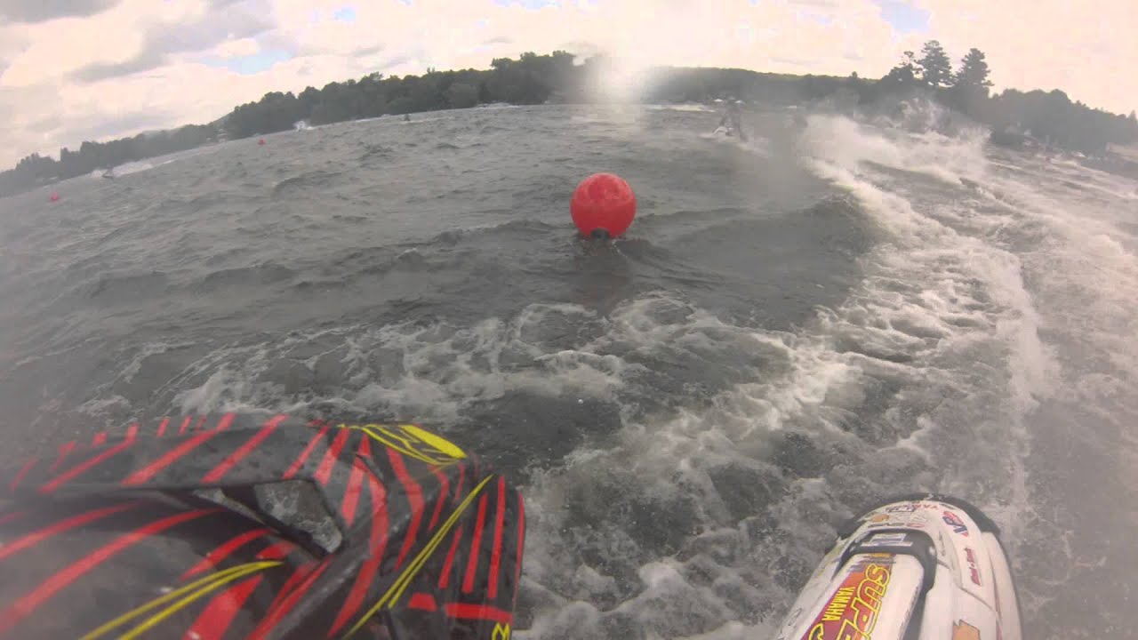 gopro helmet cam jetski buoy course racing on a yamaha superjet - YouTube