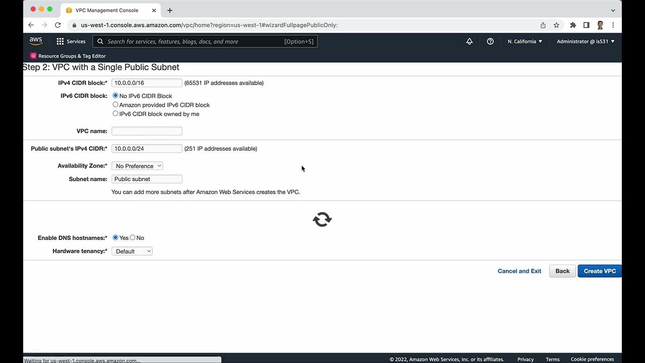 Use the AWS VPC Wizard to create a public subnet - YouTube