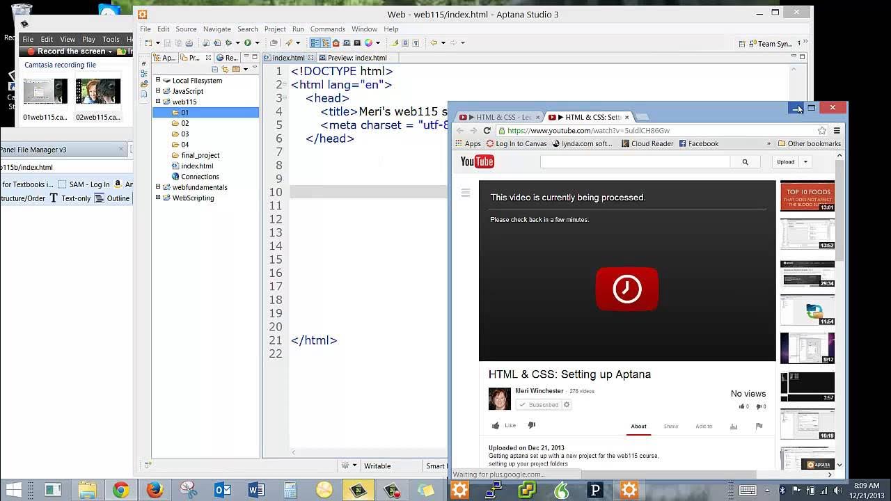 HTML & CSS: Lab 1 in aptana - YouTube