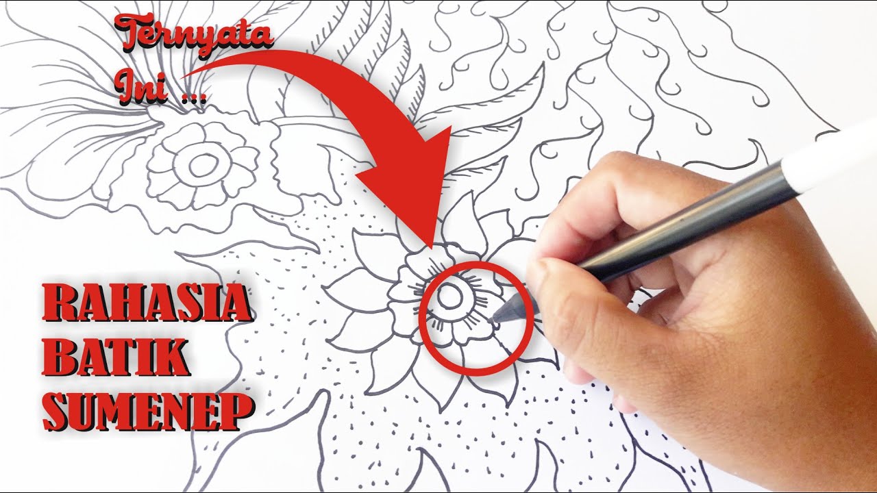 kalimantan - cara menggambar batik yang mudah || How to draw batik ...