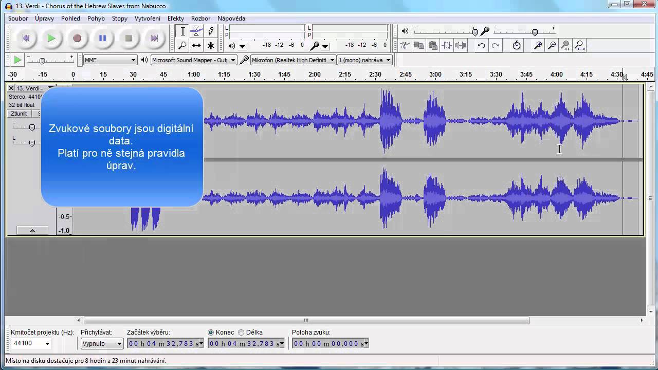Audacity - Záznam a úprava zvuku - YouTube