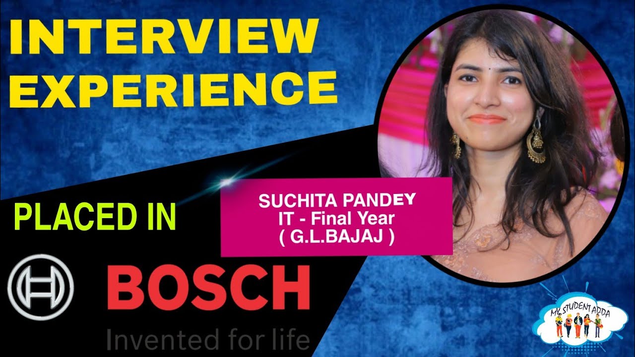 Bosch Interview Experience || Interview tips by Suchita - YouTube