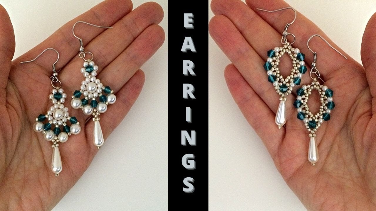 how to make earrings. DIY beautiful earrings. Simple and elegant ...