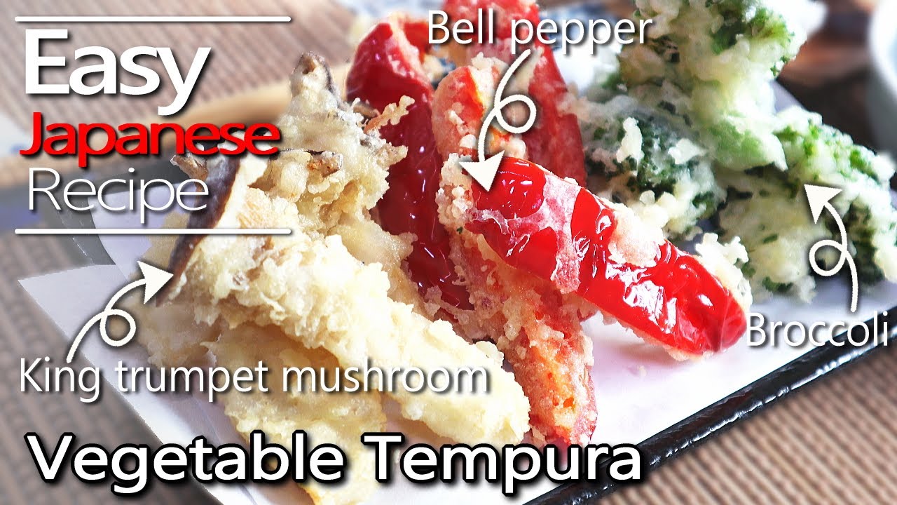 How to make Vegetable tempura & Tempura batter.(Broccoli, Bell pepper ...