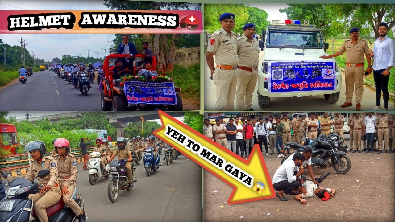 Helmet Awareness Campaign ⛑️ A big message threw to public from rally ...