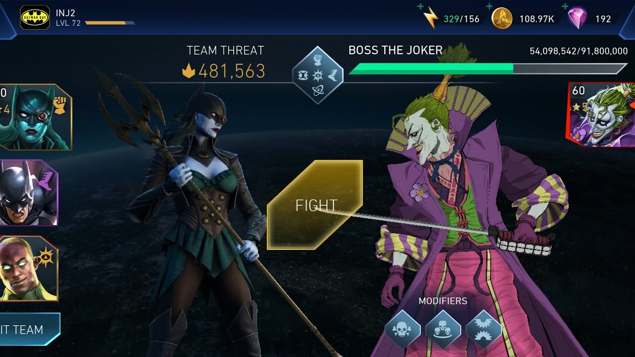 Sub Boss BN THE JOKER 🃏 Solo Raid Event Fights ☠️ InJustice 2 Mobile ...