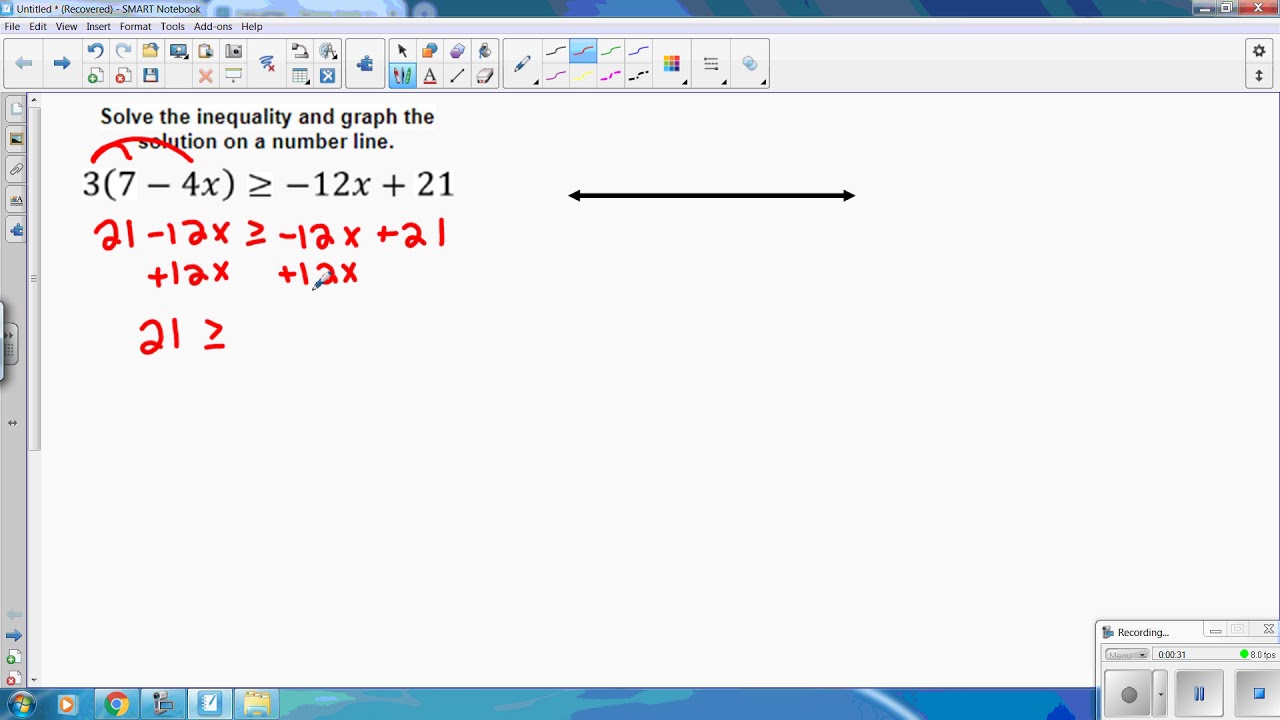 Inequalities Solving Single Inequalities #23 - YouTube