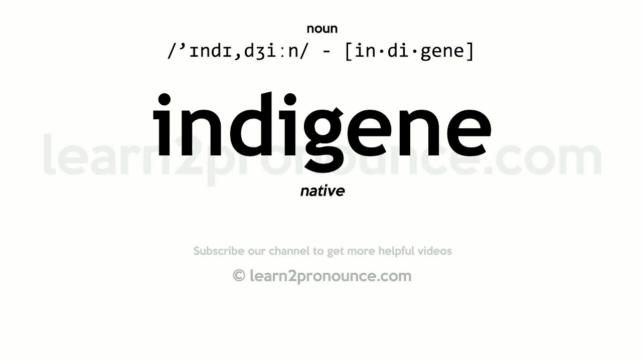 Pronunciation of Indigene | Definition of Indigene - YouTube
