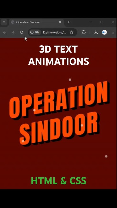 Create AMAZING 3D Text Animation with STARS using Pure HTML & CSS - YouTube
