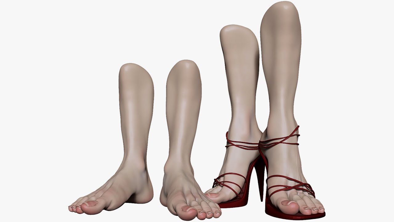 Female Feet Turntable ZBrush Movie - YouTube