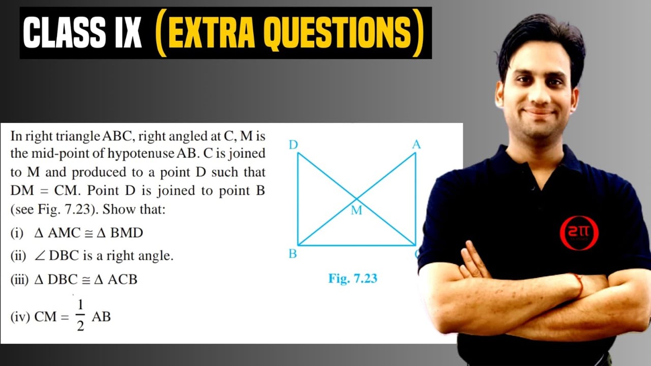 In right triangle ABC, right angled at C, M is the mid-point of ...