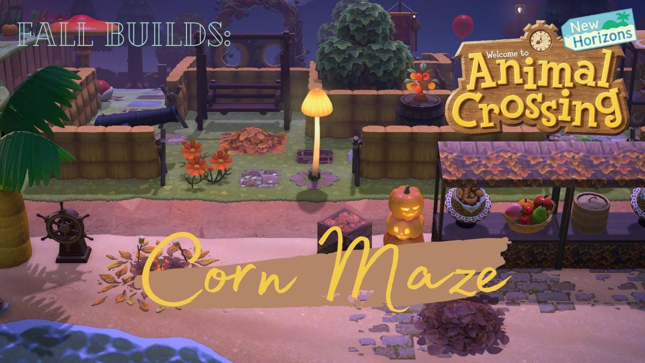 Setting Up the Corn Maze - Animal Crossing New Horizons Speed Build ...