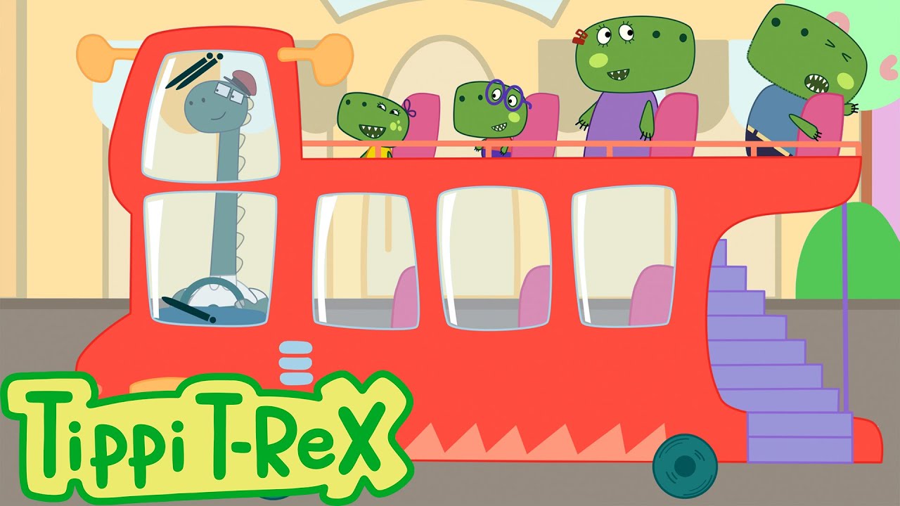 Wheels on the Bus | Tippi T-Rex Full Episodes - YouTube