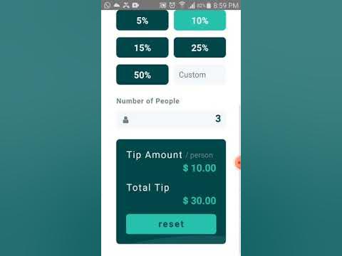 Tip Calculator App (frontend Mentor) using React Native - YouTube