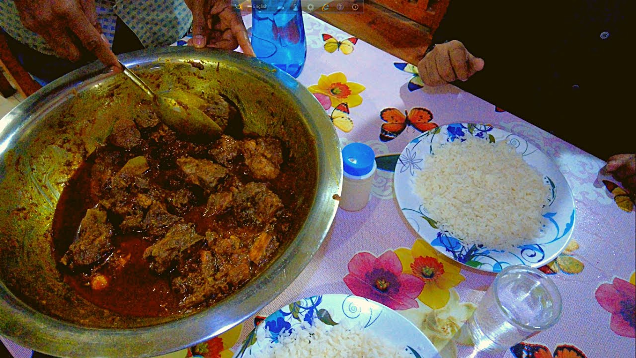 Eating Chuijhal Beef With Rice- Khulna Hotel And Restaurant - YouTube