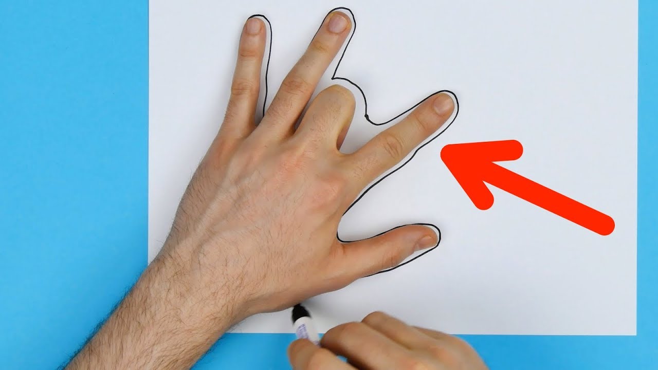 Fold In The Middle Finger & Trace Around The Hand – Easy & Awesome ...
