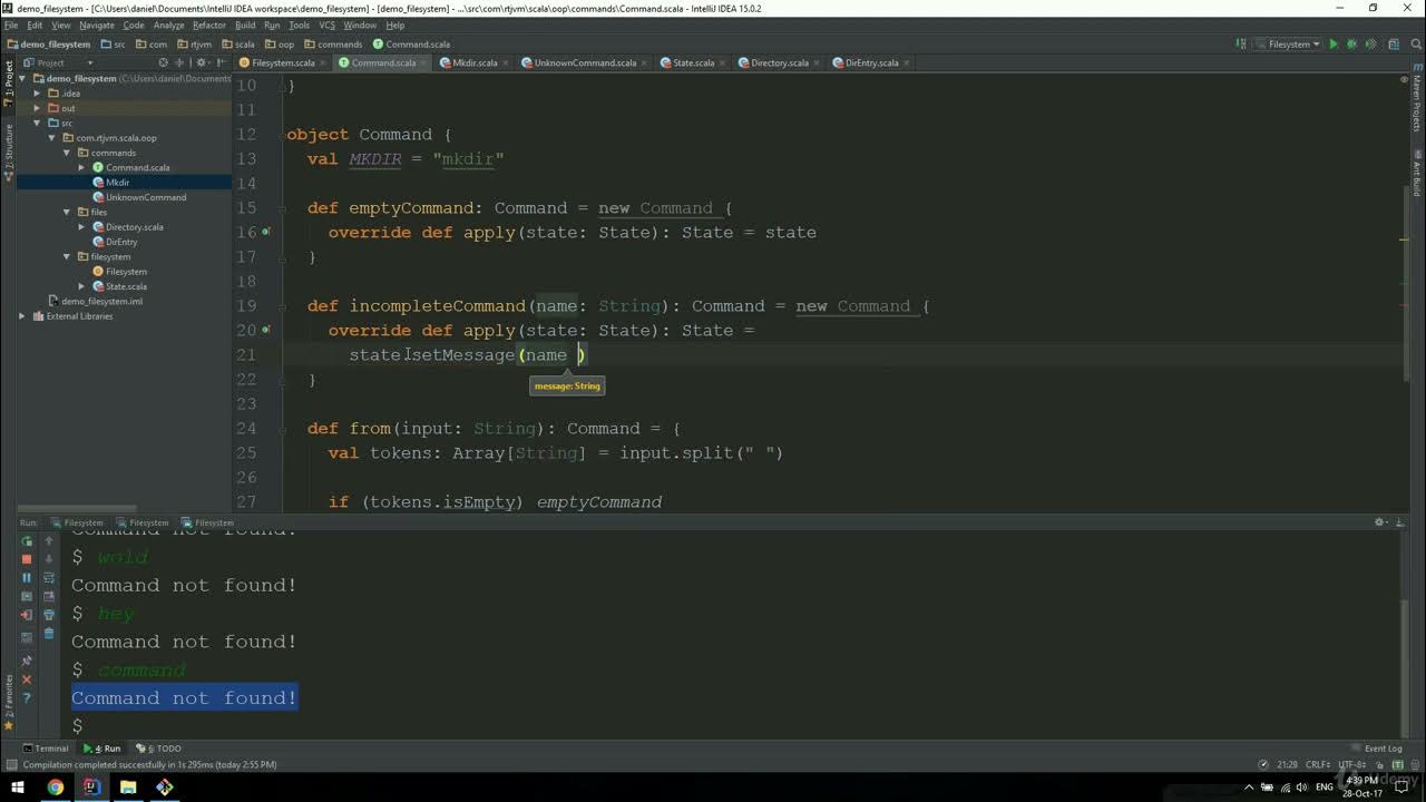 Mkdir & Creating Immutable Structures, Part 1 #3.4 Scala functioning and programming for ...