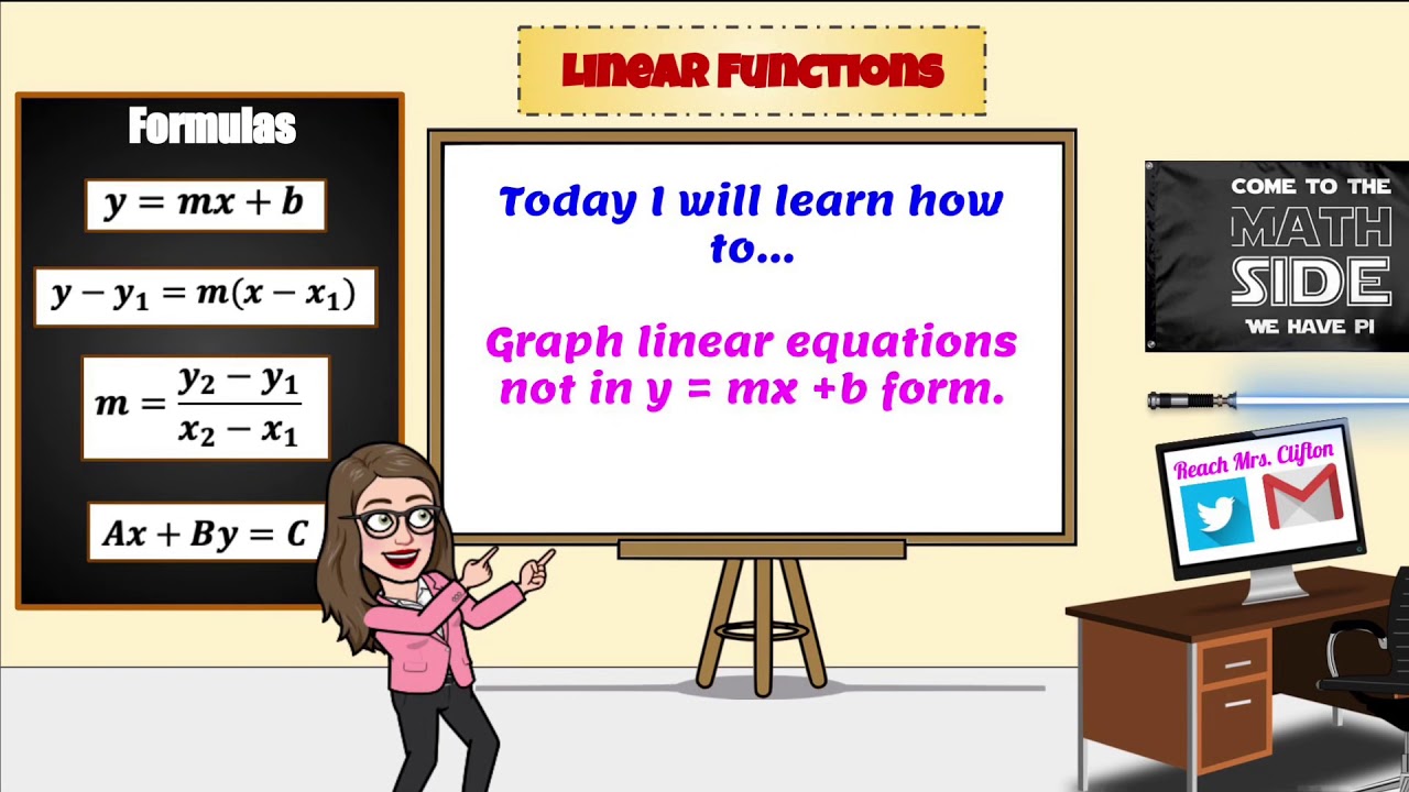 Graphing Linear Equations Not In Y mx b Form YouTube Graphing Linear Equations Not In Y mx b Form YouTube