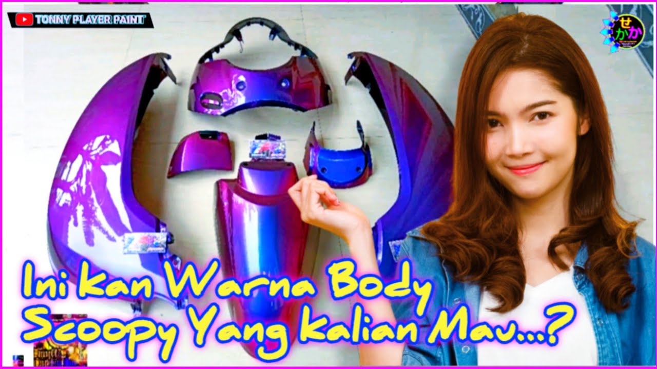 Body Honda Scoopy Repaint Warna Bunglon ( @ToNnyPlayerPaint) - YouTube