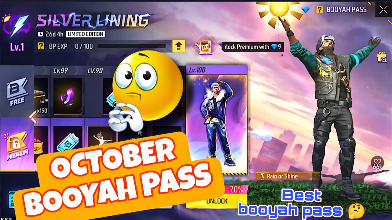 October month booyah pass full review | Rain or Shine emote 😱 Best ...