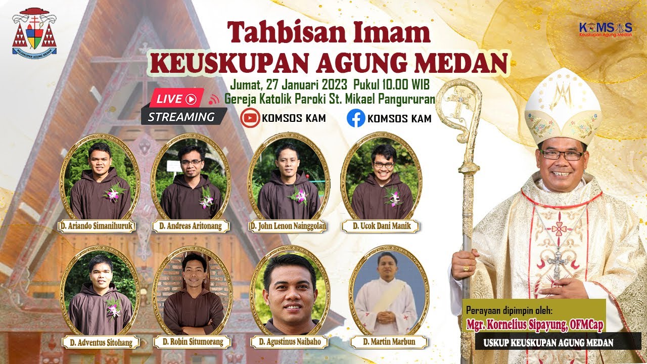TAHBISAN IMAM KAPUSIN DAN PROJO KEUSKUPAN AGUNG MEDAN - YouTube