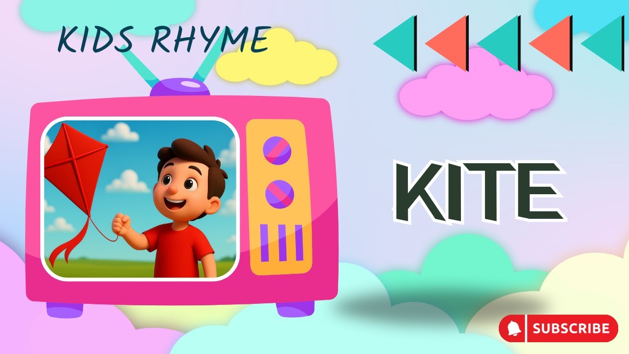 "Kite Rhyme | Short English Rhyme for Kids | Fun Kite Flying Rhyme ...