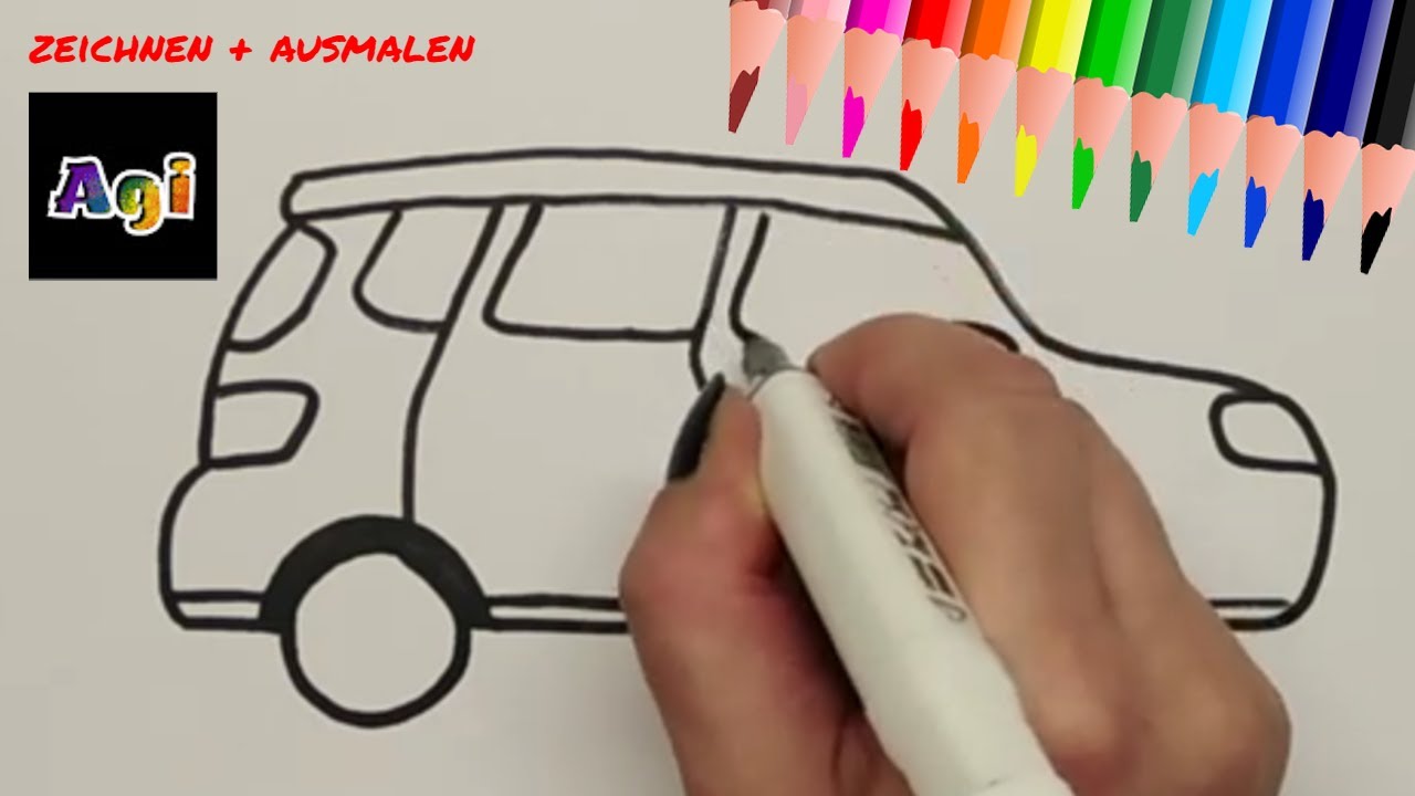 Wie malt man ein Auto ️ einfach zeichnen für Kinder - YouTube