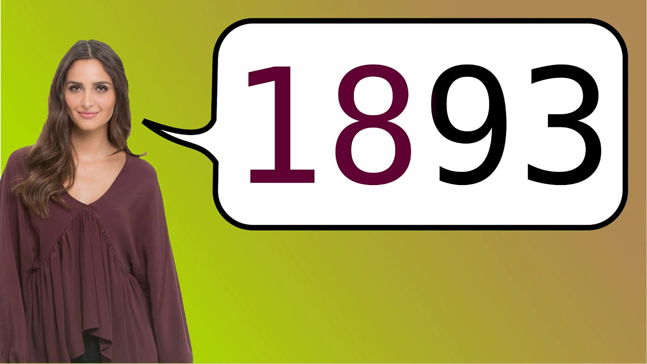 How to say '1893' in French? - YouTube