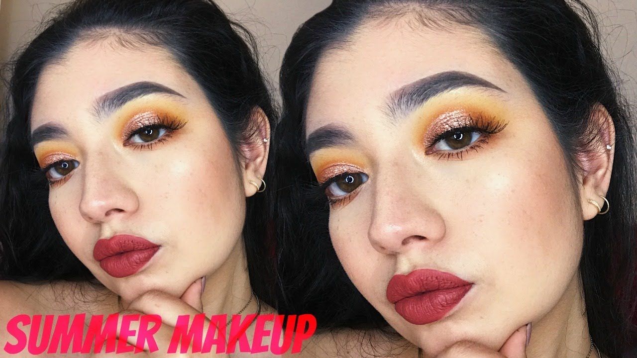 Summer Makeup Tutorial Sunset Eye Youtube 5843
