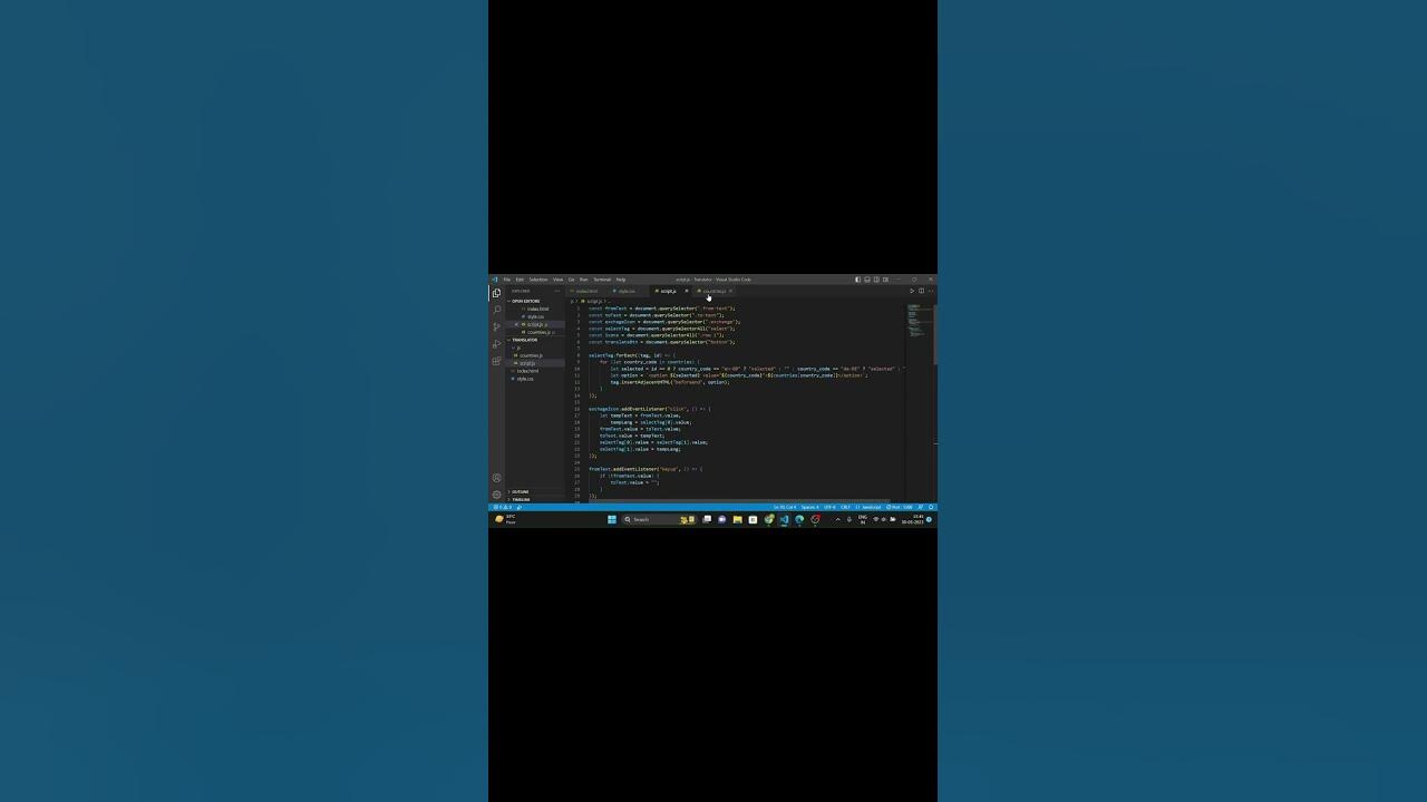 Translator Made With Html Css And Javascript Youtube