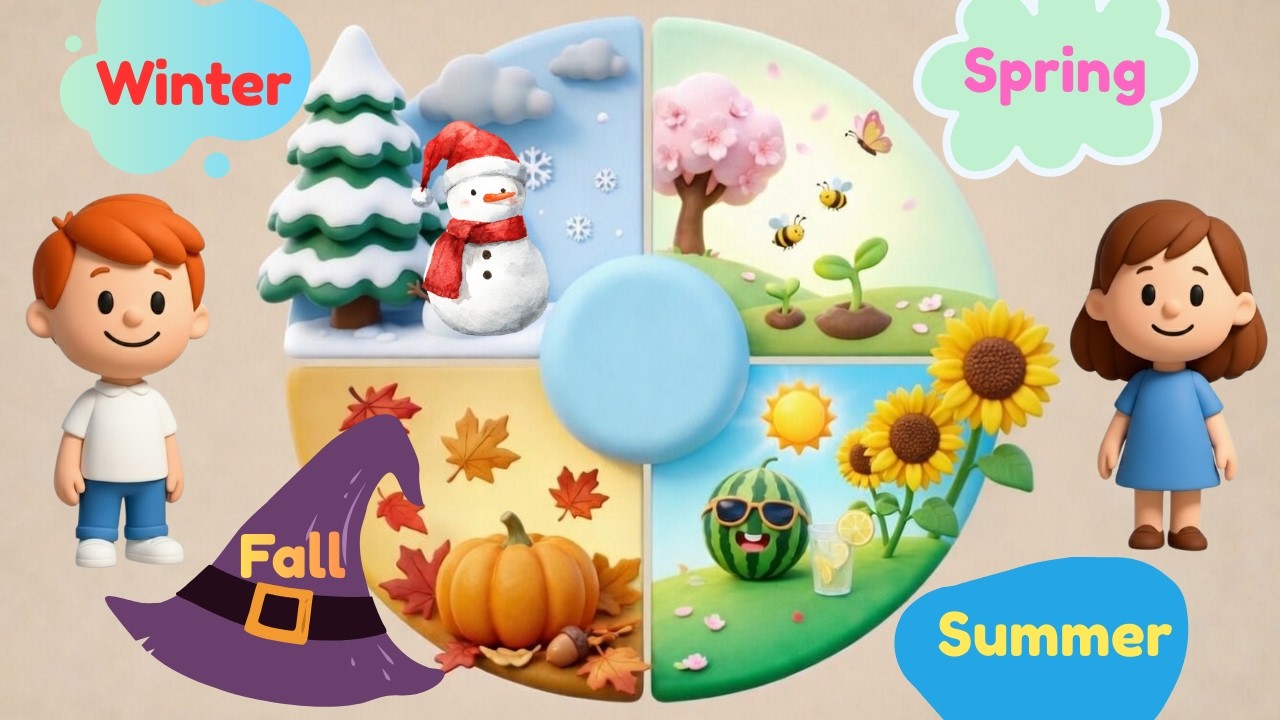 The Seasons Song! Learn Winter, Spring, Summer & Fall for Kids. The ...