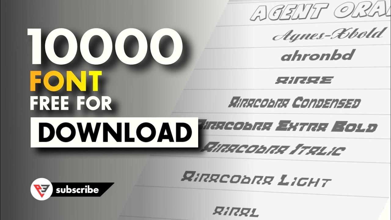 10000 fonts pack free for download #font #freefonts - YouTube