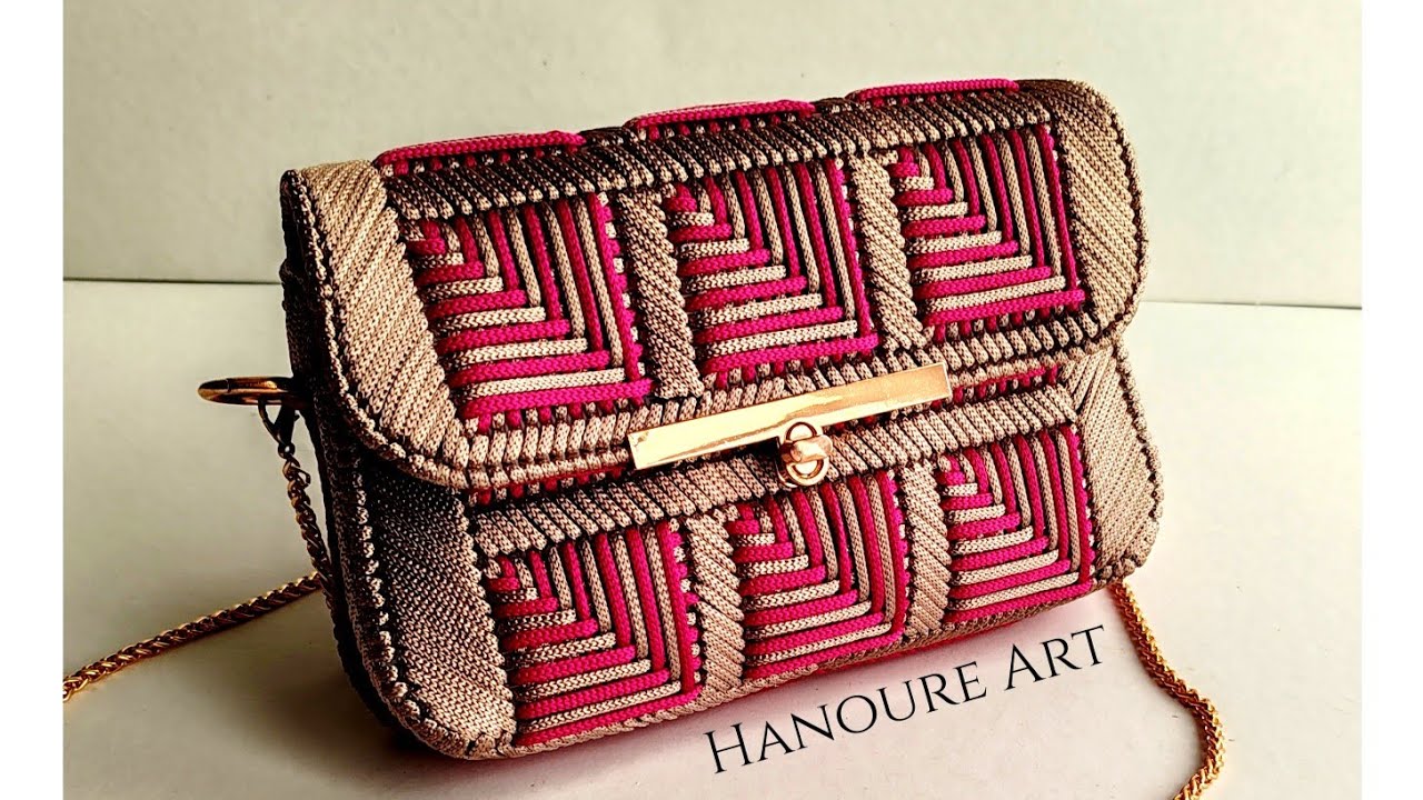 Diy New bag style - Diy plastic canvas purse full tutorial/ How to make pyramid stitch #diy ...