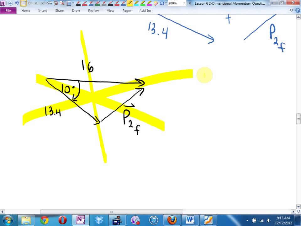 Physics 12 U4L2 Two Dimensional Momentum - YouTube