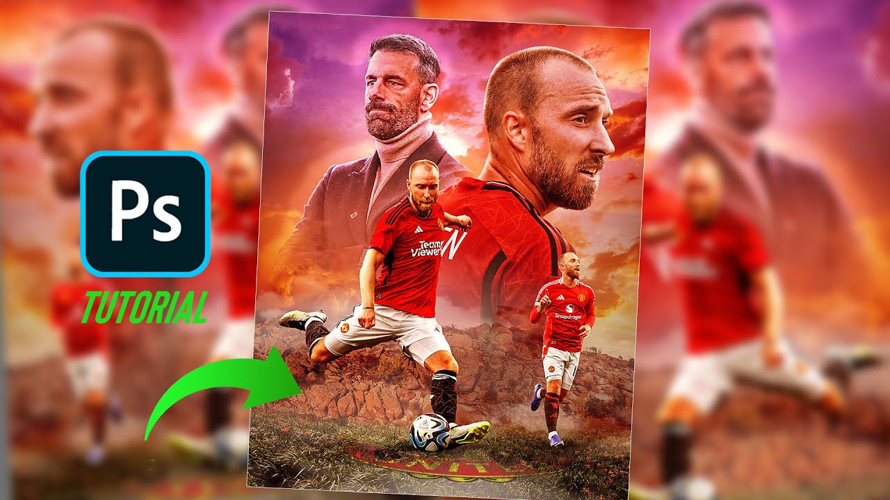 Free psd Photoshop Tutorial Match day christian eriksen Manchester ...