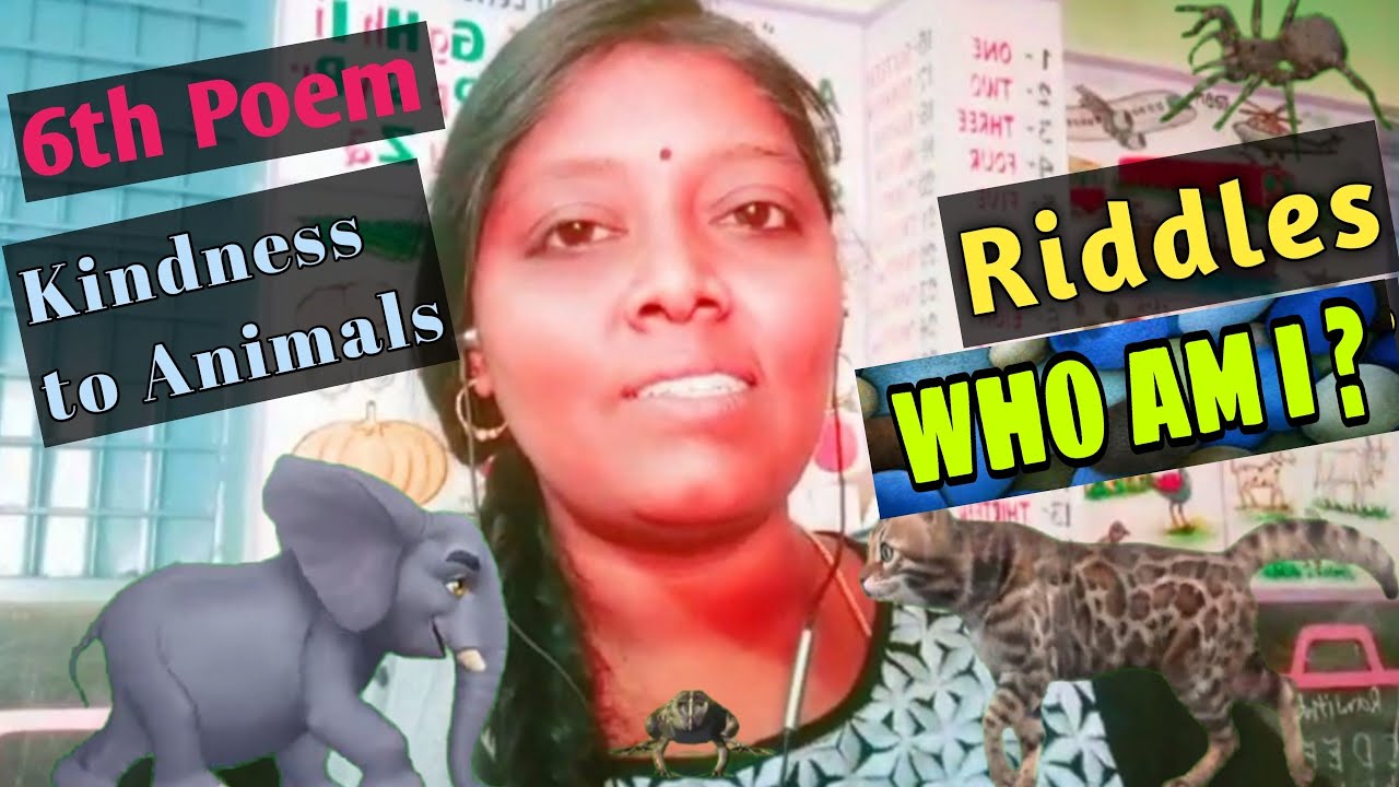 Kindness to Animals - Riddles || 6th English poem || Animal Riddles ...
