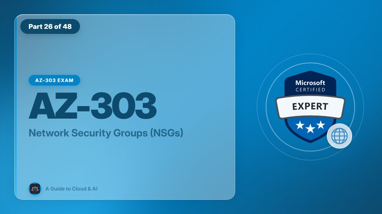 AZ-303 Exam EP 26: Network Security Groups (NSGs) - YouTube