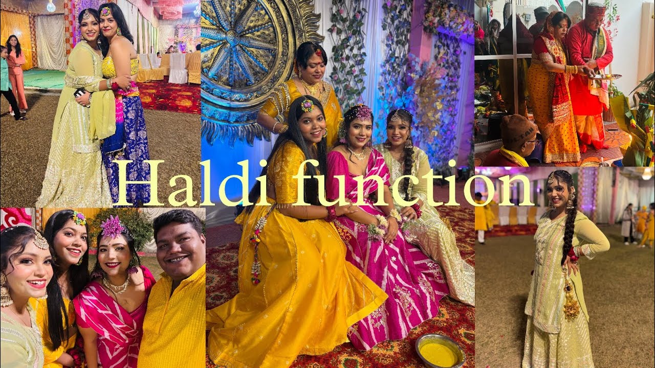 Haldi function #haldiceremony #haldinight #haldigeet - YouTube