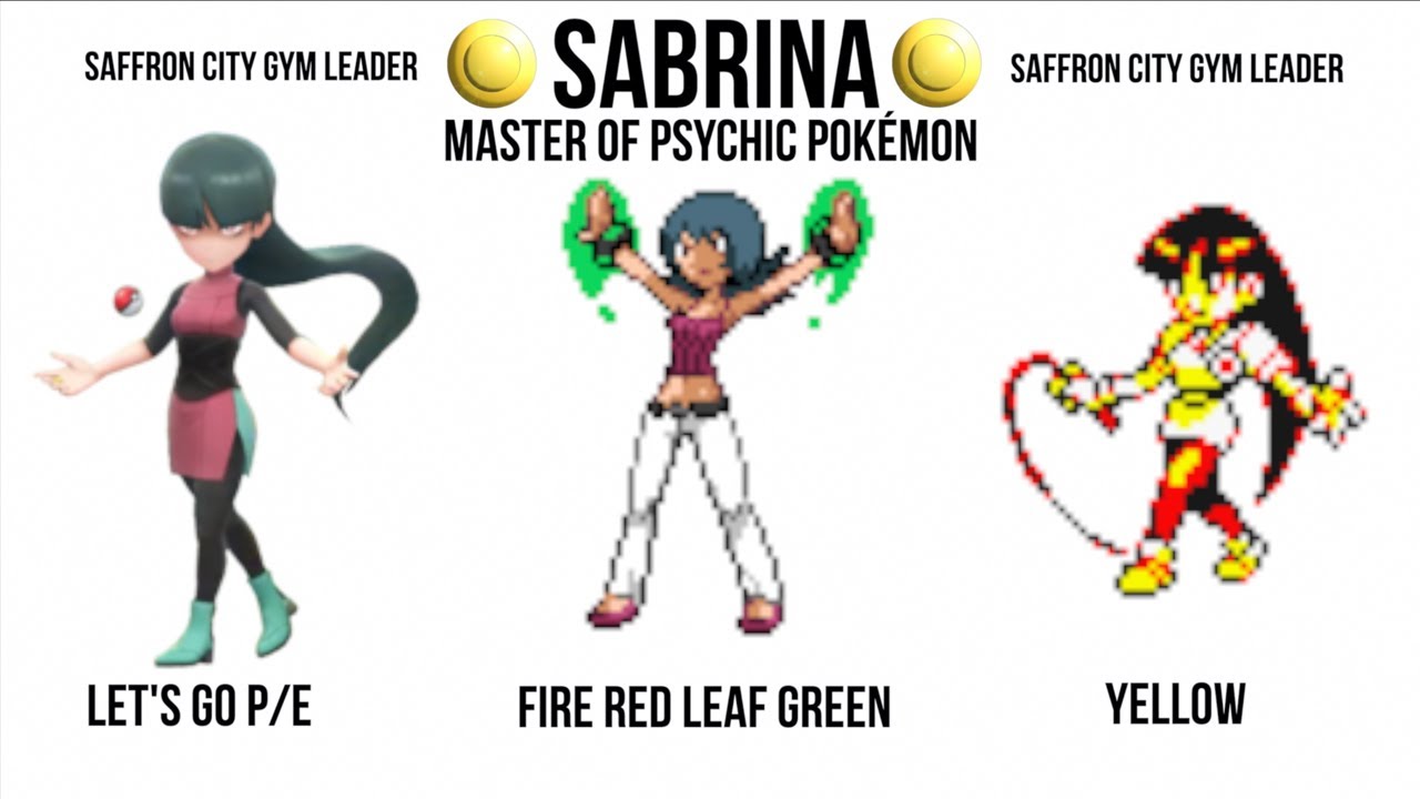 Gen 1 Pokemon trainer sprites evolution (Gym Leader Edition) - YouTube