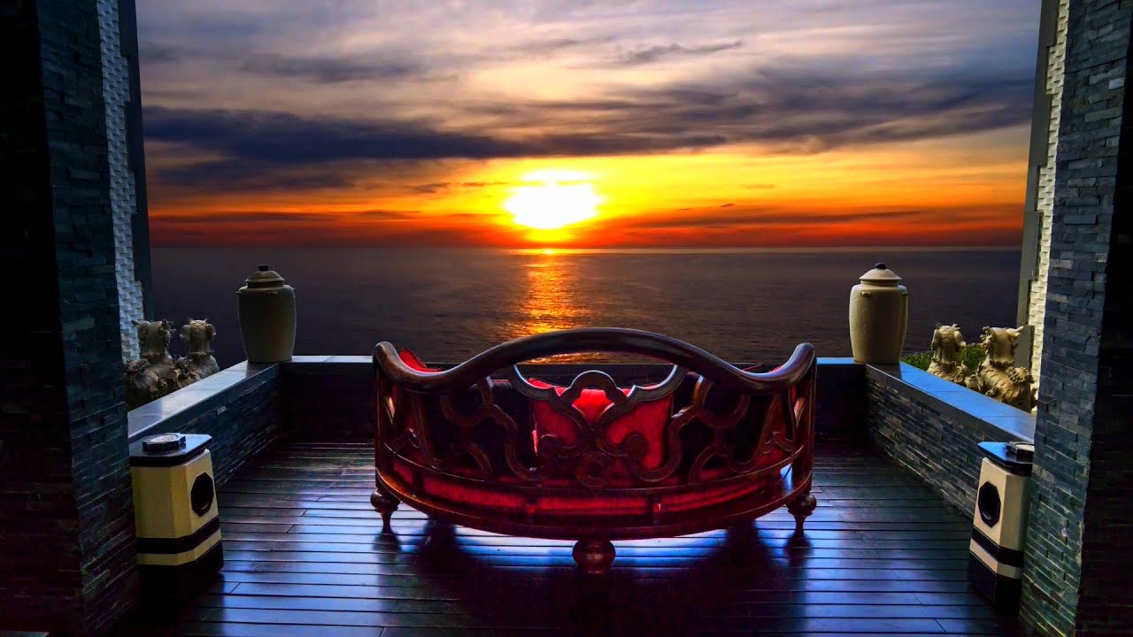 Cozy Sunset Ambience with Song Birds and Distant Ocean Waves 4 hours ...