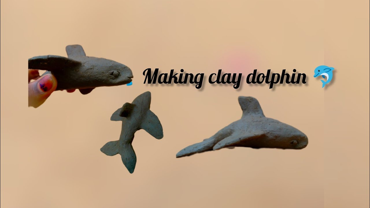 Making clay dolphin 🐬/ very easy/ Ashwini creativity ️ - YouTube