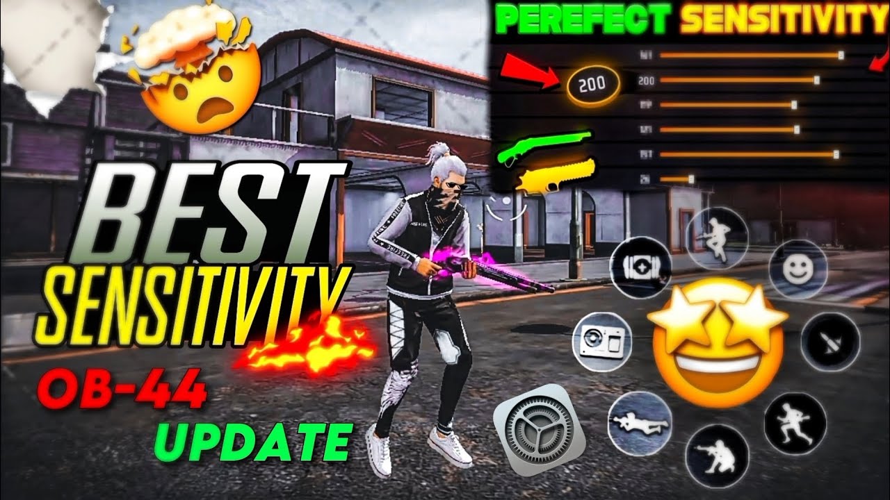 BEST FREE FIRE 200 SENSITIVITY SETTINGS AFTER OB-44 UPDATE 📲 HEADSHOT ...