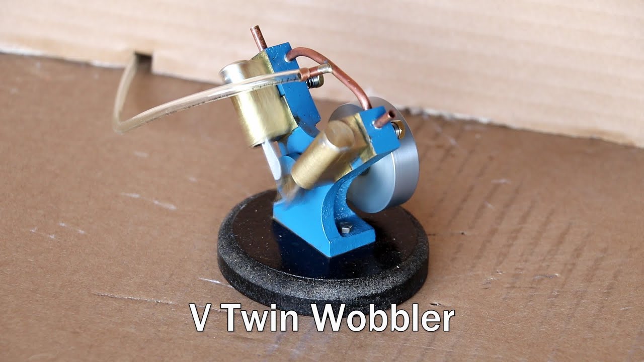 The Myfordboy V Twin Wobbler. Steam Engine. - YouTube