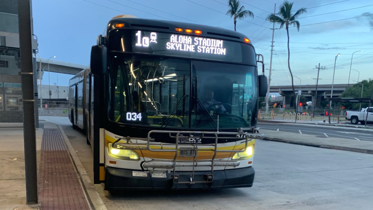 Honolulu TheBus Route 1L-Halawa-Aloha Stadium Skyline Station Bus #878 ...