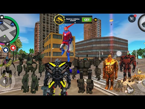 Rope hero vice town'da bütün robotları ve bütün süper kahramanları denedim