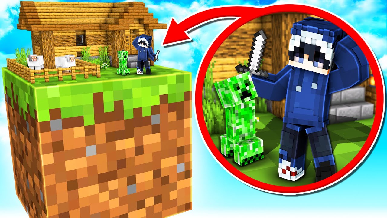 Minecraft ONE BLOCK, aber ALLES ist EXTREM WINZIG... - YouTube