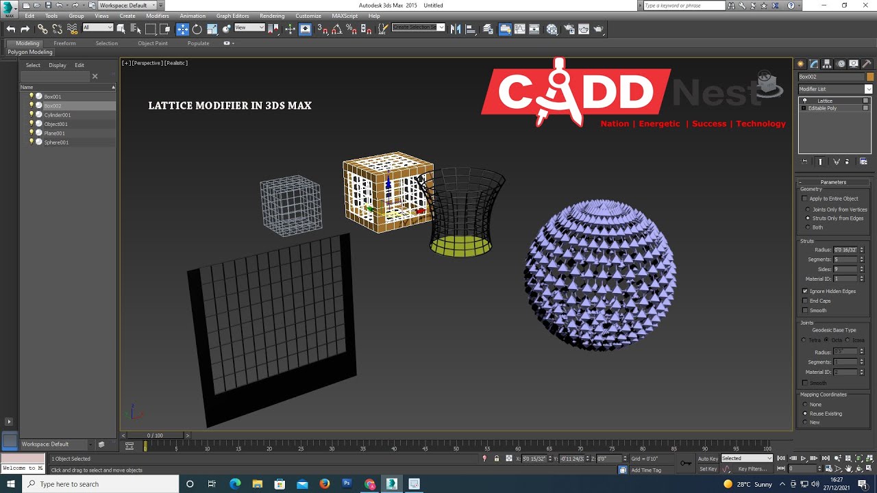 Lattice Modifier in 3DS MAX - YouTube