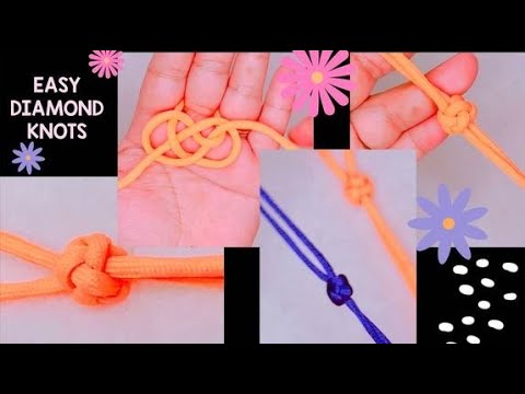 EASY DIAMOND KNOT FOR BEGINNERS || SINGLE DIAMOND KNOT TUTORIAL - YouTube